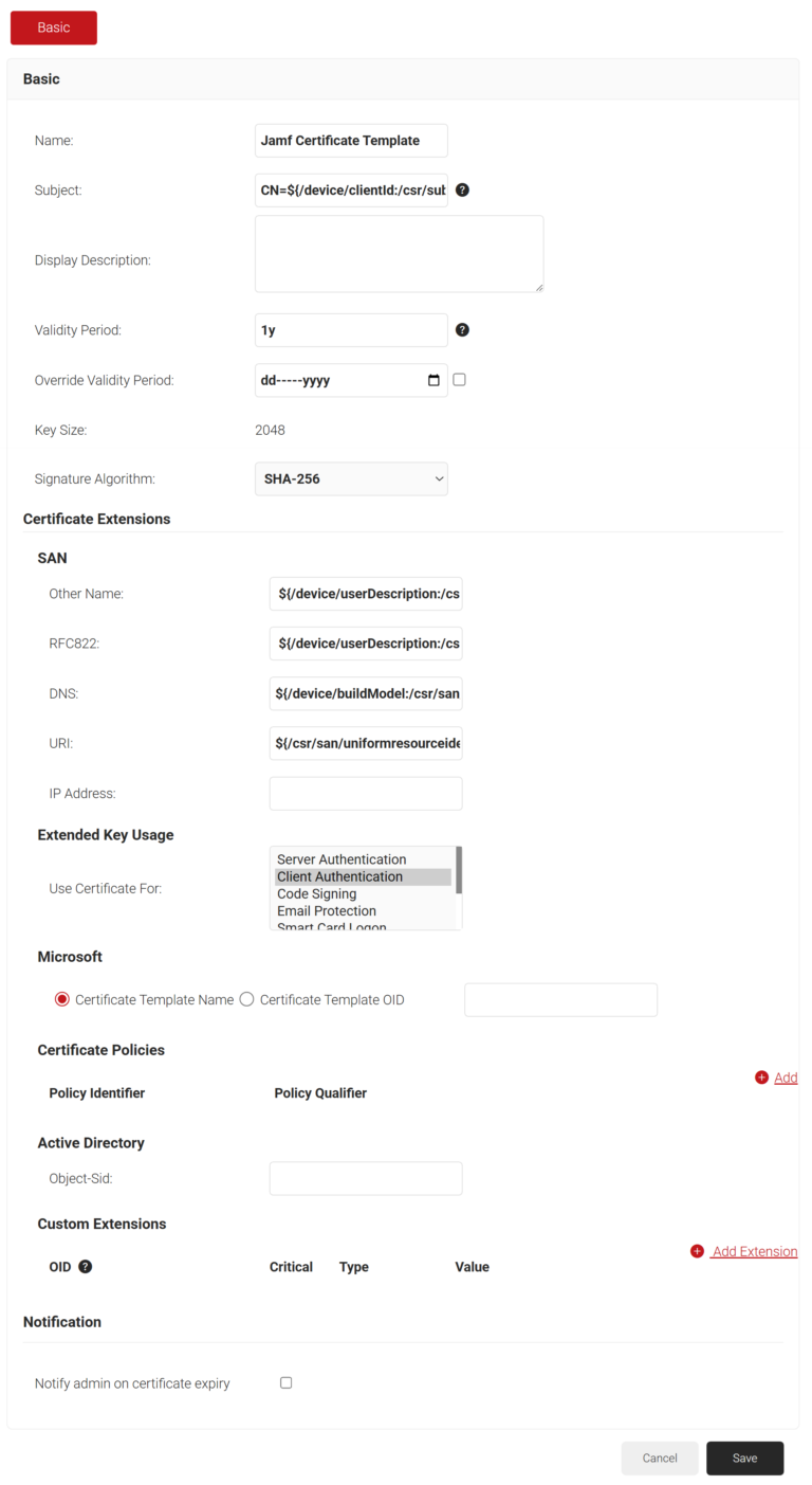 Enrolling Device/Machine and User Certificates in Jamf
